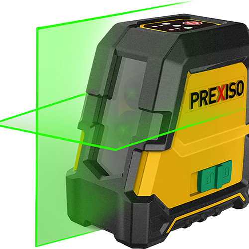 Prexiso Rechargeable Self-Levelling Green Beam Cross Line Laser Level ...