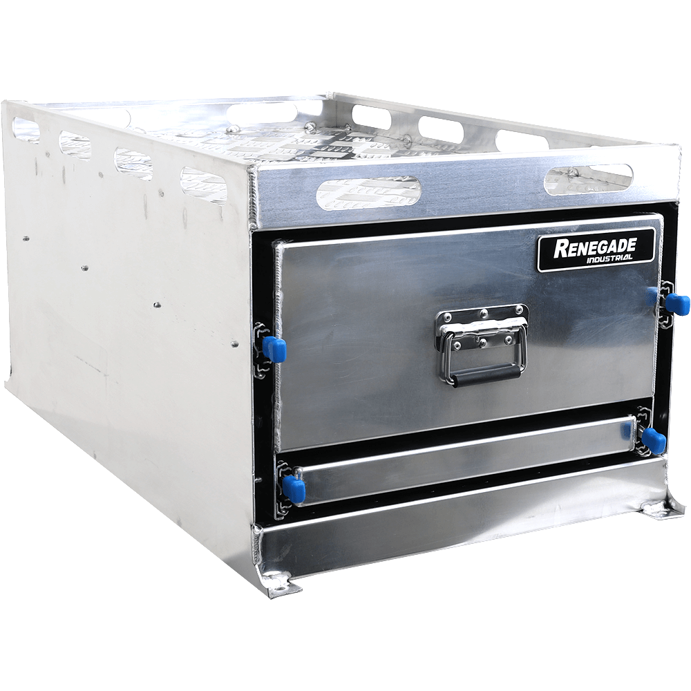 Renegade Industrial 450mm Drawer & Slide Out Work Bench/Tray Aluminium ...