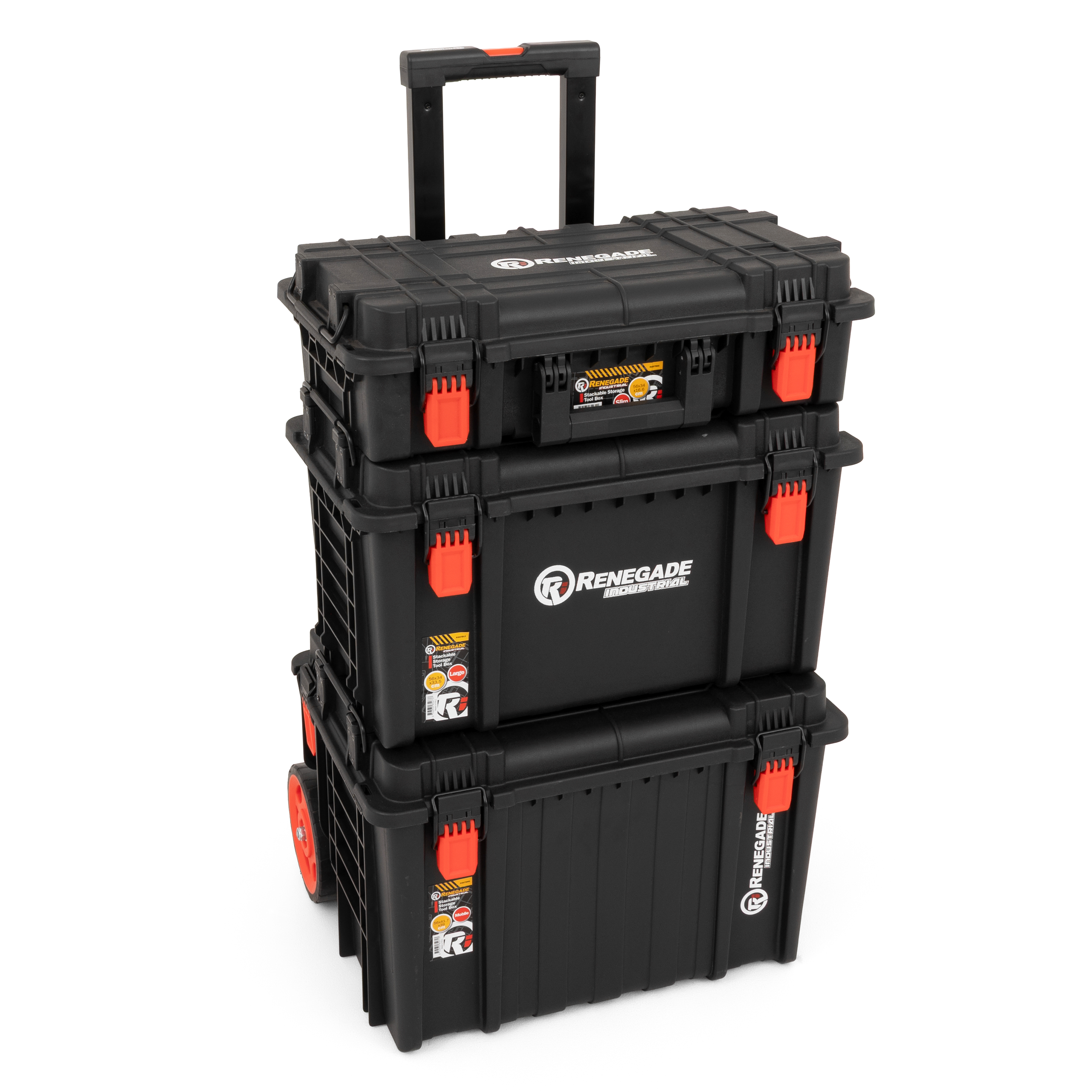 Renegade Industrial Stackable Storage Tool Box Combo Kit - RISSTBK ...