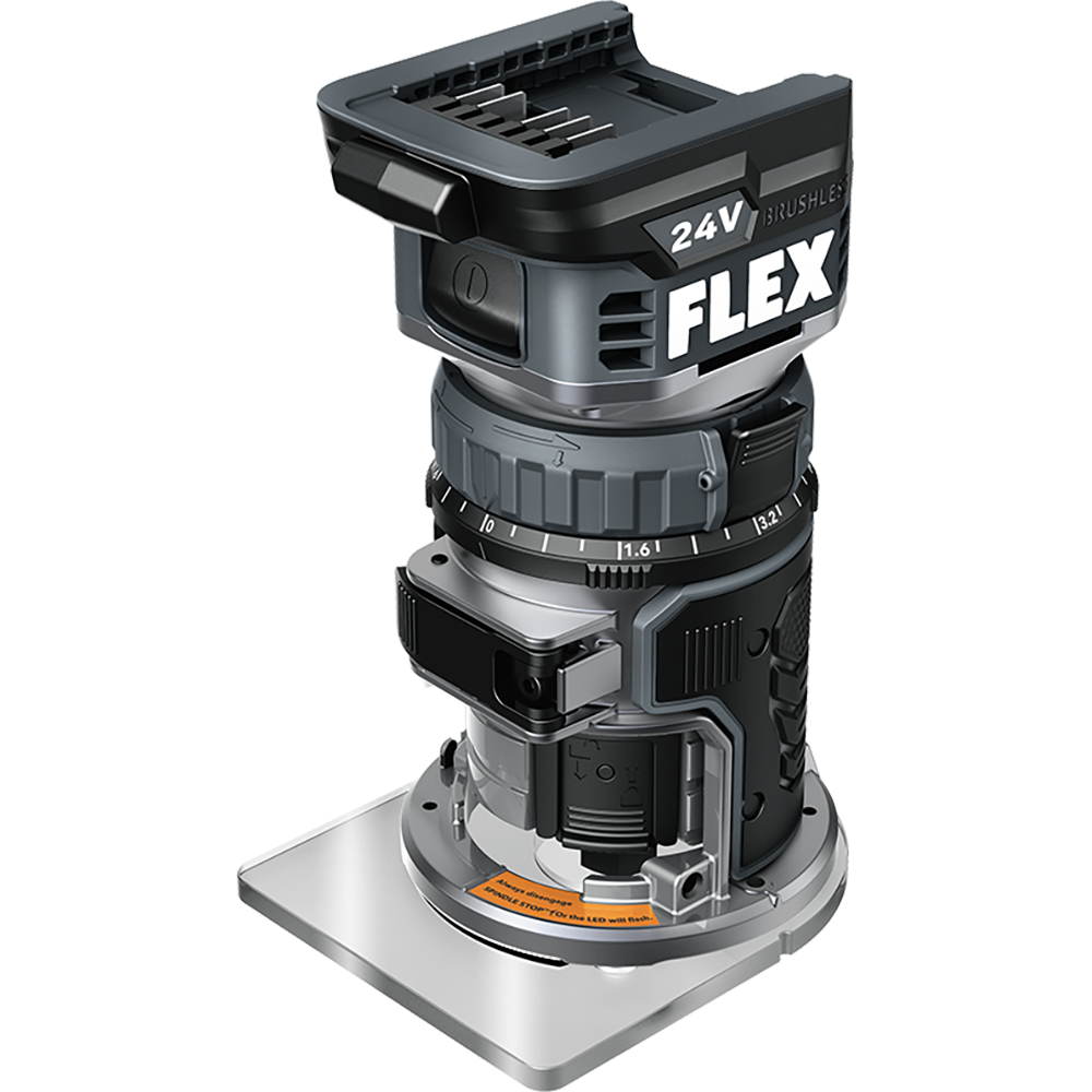 FLEX 24V Brushless Cordless Compact Laminate Trimmer Router Skin ...