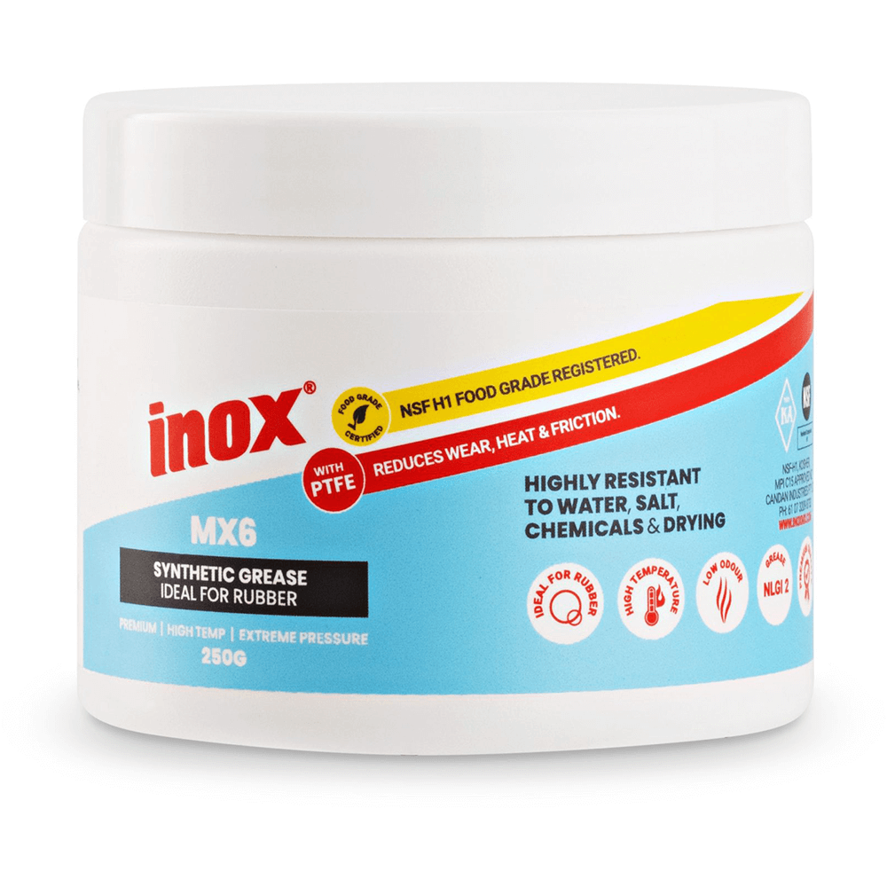 Inox MX6 Food Grade Synthetic Grease - 250g Tub - MX6-250 | TradeTools