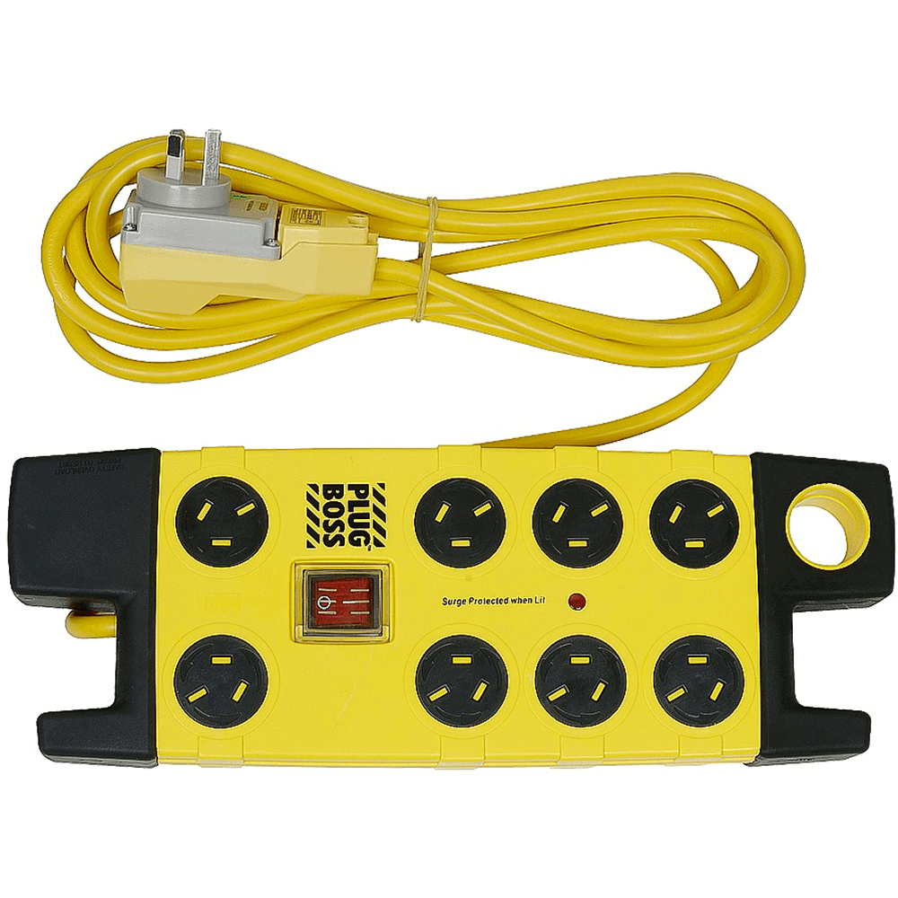HPM PlugBoss 8 Outlet Power Board With RCD & Surge Protection ...