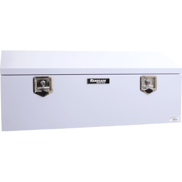 Renegade Industrial 1200mm Tapered Lid White Powder Coat Steel Ute Tool ...