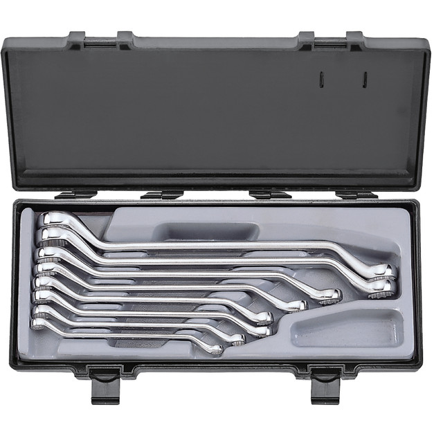 Force 8 Piece Metric 45 Degree Offset Ring Spanner Set - 5085 | TradeTools