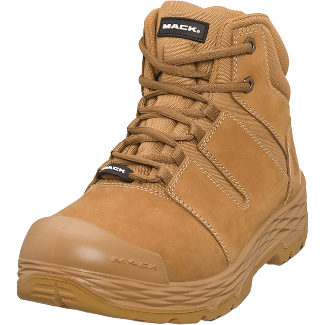 Mack Shift Zip-Up Steel Toe Cap Safety Boots - Honey - Size 8 ...