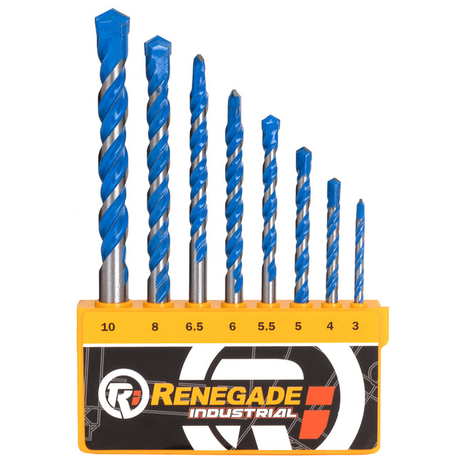 Renegade Industrial 8 Piece Multi Purpose Drill Bits Set - RI8PMPDBS ...