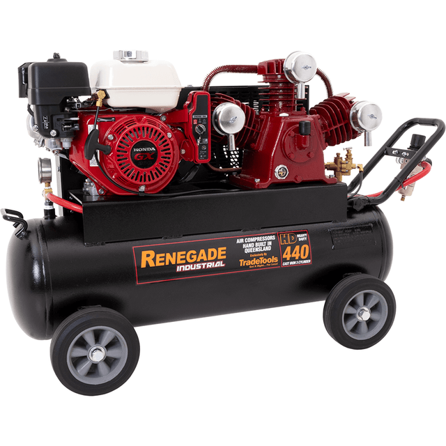 Renegade Industrial 6.5HP 440LPM 3 Cylinder Electric Start Belt Drive ...
