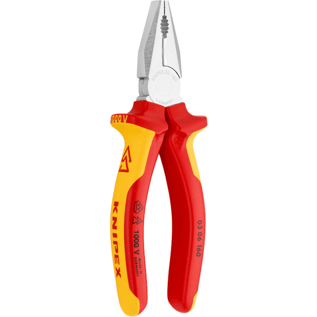 Knipex 1000V Insulated 160mm Chrome Combination Pliers - 0306160 ...