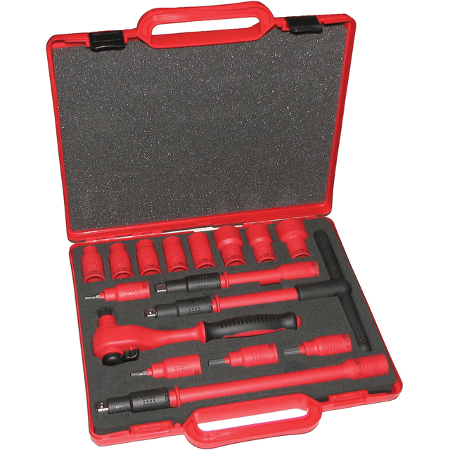 Wattmaster 3/8" Drive 16 Piece 1000V Insulated Sockets Set ...