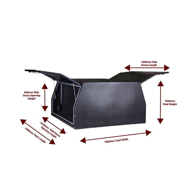 Renegade Industrial 1800mm 2 Door 3PLS Flat 2.5mm Aluminium Powder ...