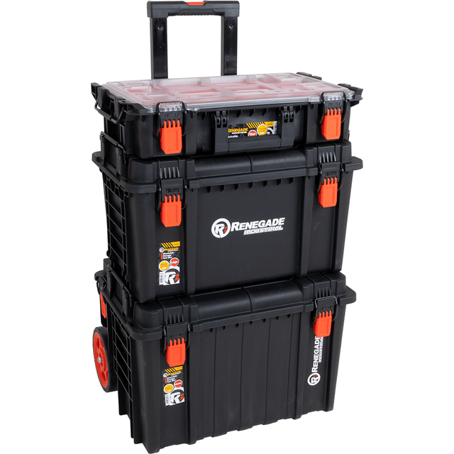 Renegade Industrial Stackable Storage Clear Top Box Combo Kit ...