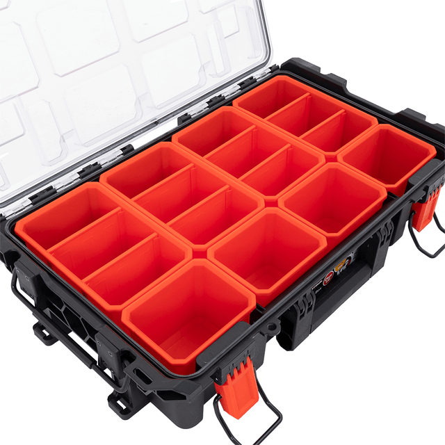 Renegade Industrial Clear Lid Stackable Storage Tool Box Risstbcl