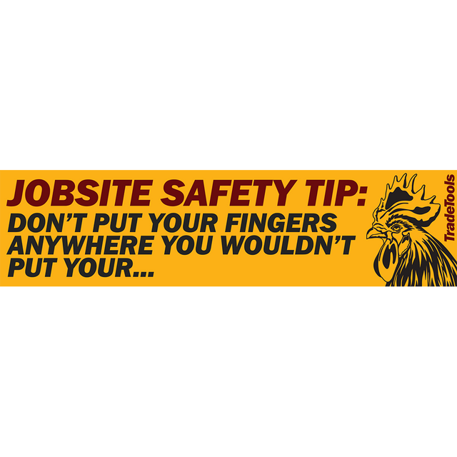 TradeTools Sticker - Jobsite Safety Tip - TTSTICKER-SAFETY | TradeTools
