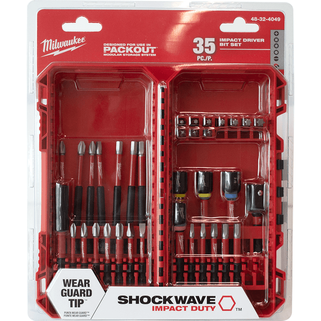 Milwaukee 35 Piece SHOCKWAVE Driver Bit Set - 'TradeTools Exclusive ...