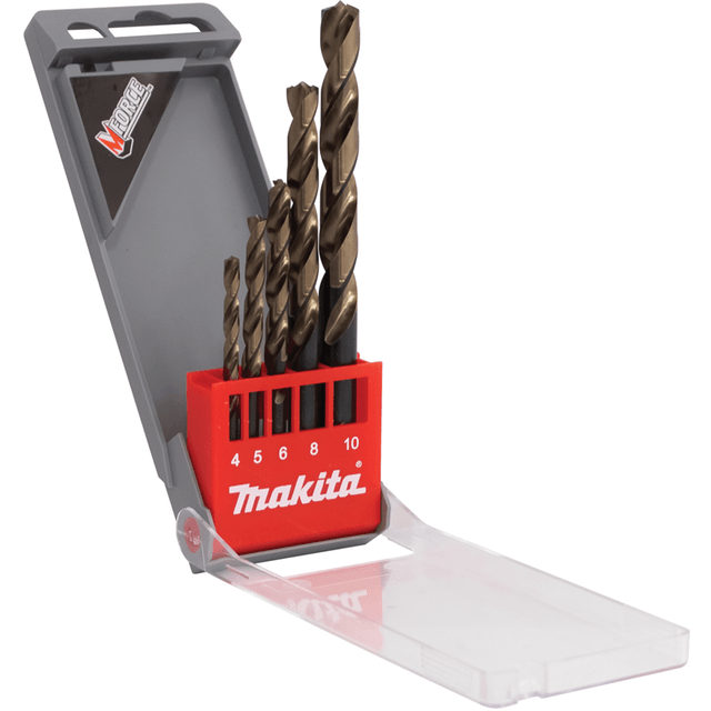 Makita 5 Piece Assorted M-Force Metric HSS Drill Bits Set - D-30508 ...