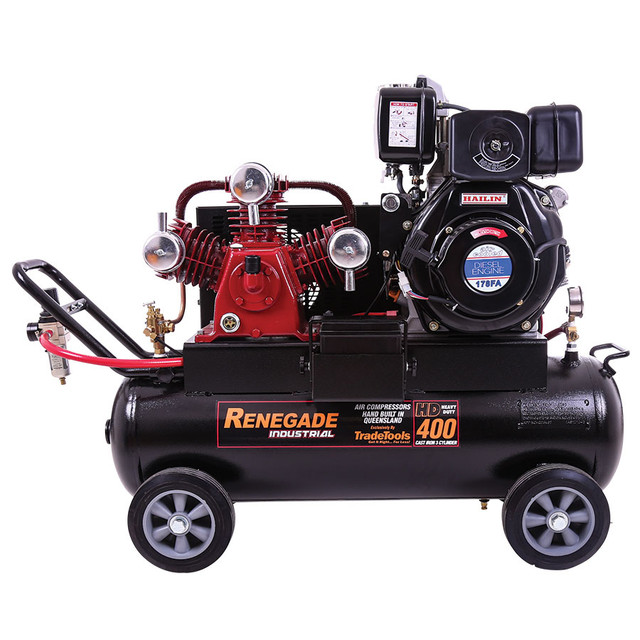 Renegade Industrial 6HP 400LPM 3 Cylinder Electric Start Belt Drive ...