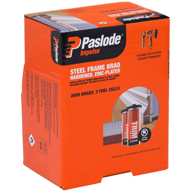 Paslode Impulse 45mm Steel Frame Hardened Brad Nails - Box Of 2000 + 2 ...