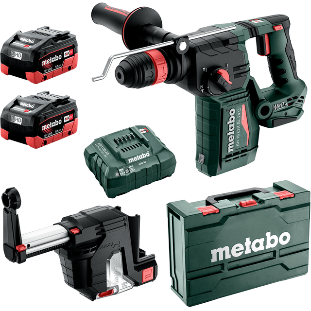Metabo 18V 5.5Ah Brushless Cordless Rotary Hammer Drill & Dust ...