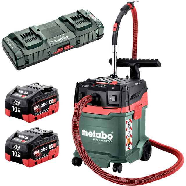 Metabo 36V (18x2) 10.0Ah 30L Cordless M-Class Wet & Dry Dust Extraction ...