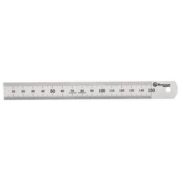 Renegade Industrial 150mm Stainless Steel Ruler - RISSR150 | TradeTools