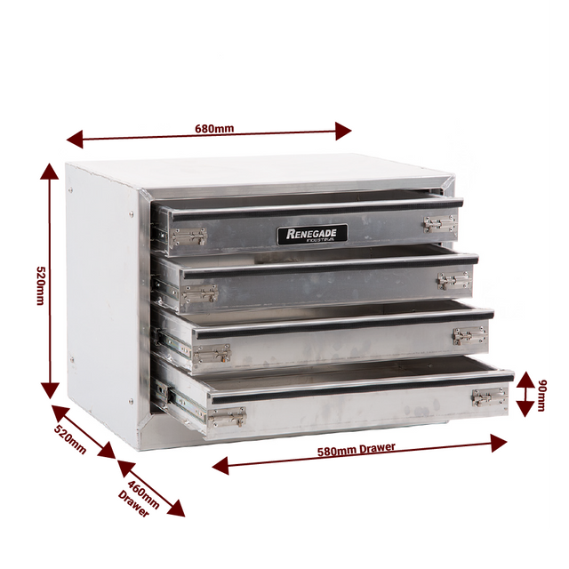 Renegade Industrial 4 Drawer Vertical Box Insert - A4DBI680V | TradeTools