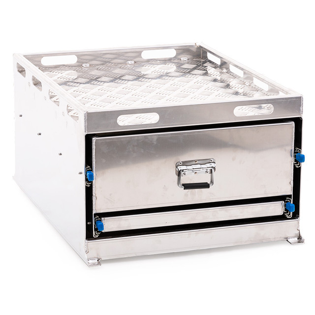 Renegade Industrial 600mm Drawer & Slide Out Work Bench/Tray Aluminium ...