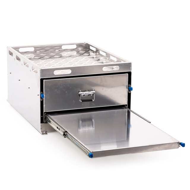 Renegade Industrial 600mm Drawer & Slide Out Work Bench/Tray Aluminium ...