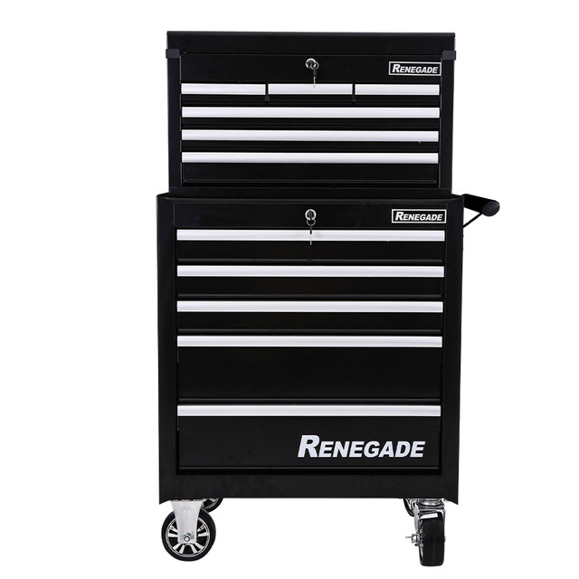 Renegade 6 Drawer Tool Chest & 5 Drawer Black Tool Cabinet Combo ...