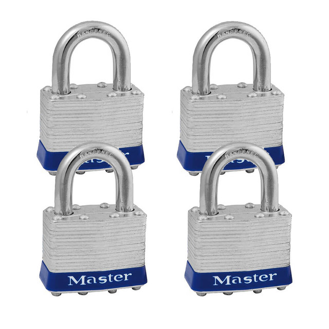 Master Lock 40mm Wide Body Laminated Steel Padlocks - 4 Pack - 3008DAU ...