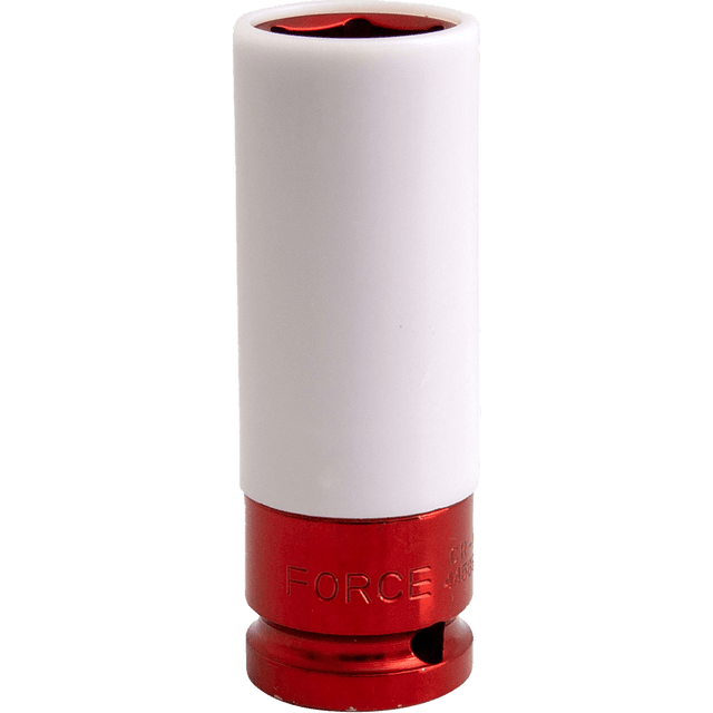 Force 21mm x 1/2" Drive Metric Red Mag Wheel 6 Point Deep Impact Socket ...