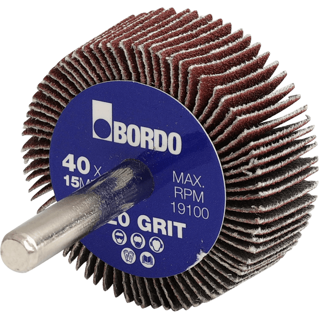 Bordo 120 Grit 40mm x 15mm Flap Wheel - 7510-40X15X120G | TradeTools