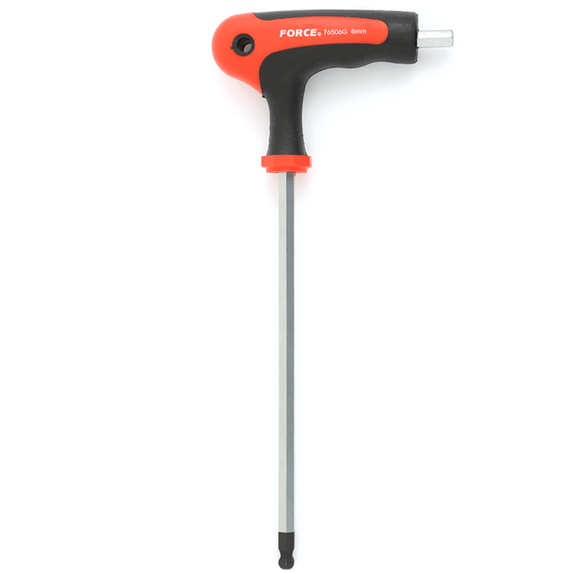Force 6mm T-Handle Metric Balldrive Hex Key - 76506G | TradeTools