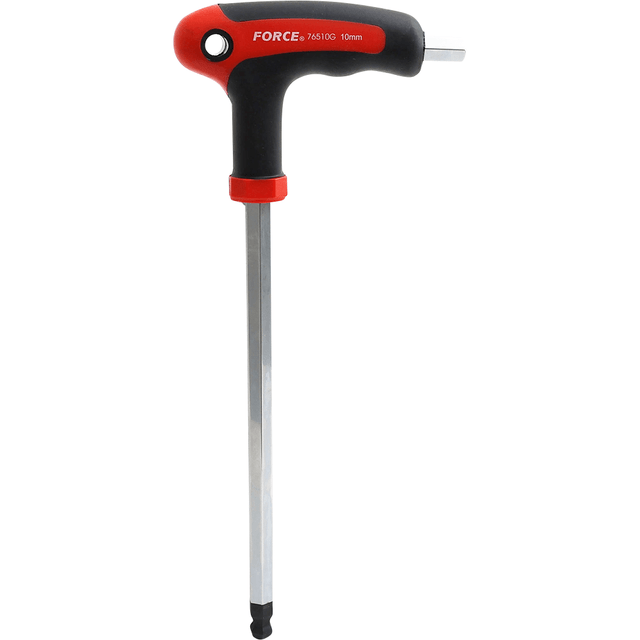 Force 10mm T-Handle Metric Balldrive Hex Key - 76510G | TradeTools