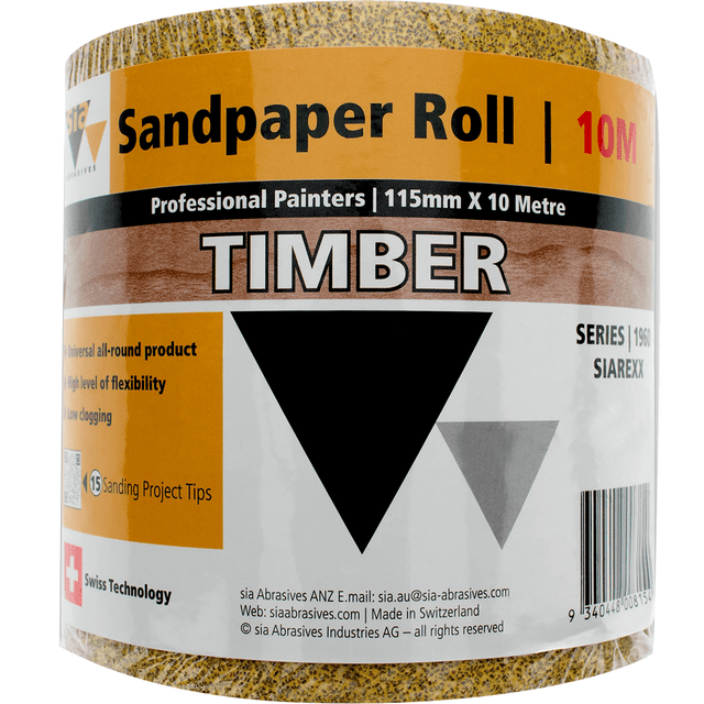 Sia Abrasives 115mm x 10M P180 Painters Paper Roll - PP115P18010 ...