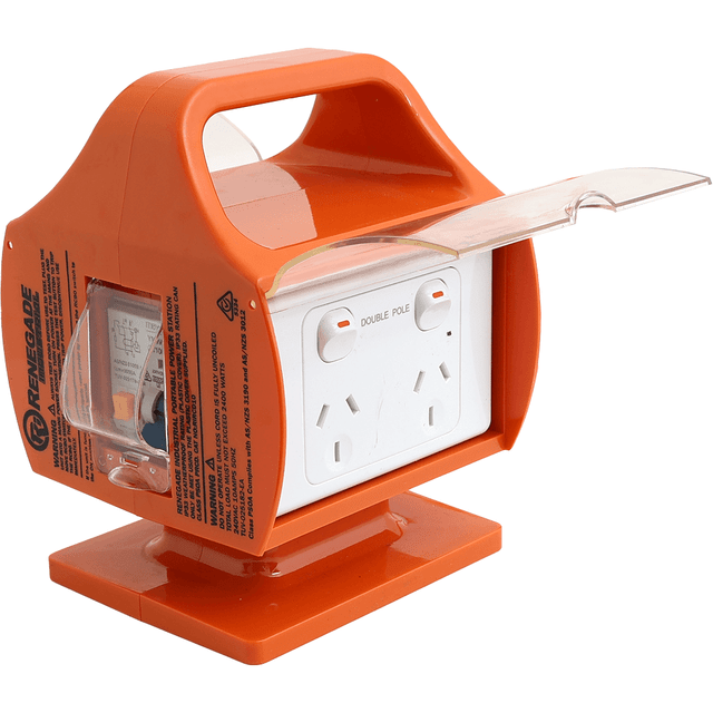 Renegade Industrial 10Amp RCD 4 Outlet Portable Safety Power Box ...