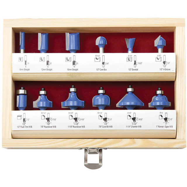 Carb-I-Tool 12 Piece Router Bit Set - TBUD-12 | TradeTools