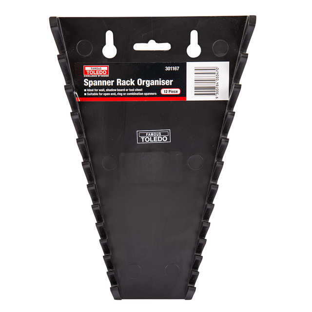 Toledo 12 Slot Spanner Rack Organiser - 301167 | TradeTools