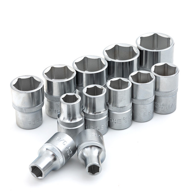Force 1/2" Drive 12 Piece Imperial Socket Set - 4127 | TradeTools