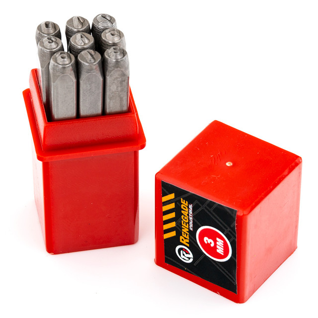 Renegade Industrial 3mm Number Punch Set - RI3N9 | TradeTools