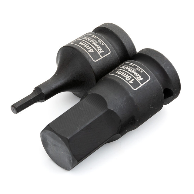 Renegade Industrial 1/2" Drive 10 Piece Metric Inhex Impact Sockets Set ...