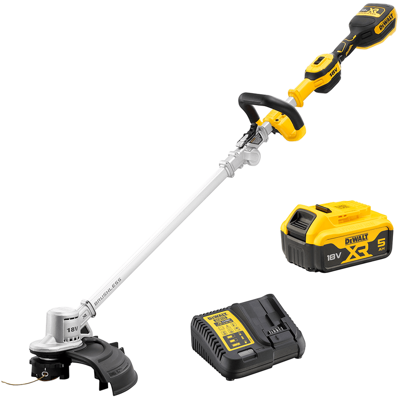 DeWALT 18V 5.0Ah Brushless Cordless Split Shaft Line Trimmer Kit ...