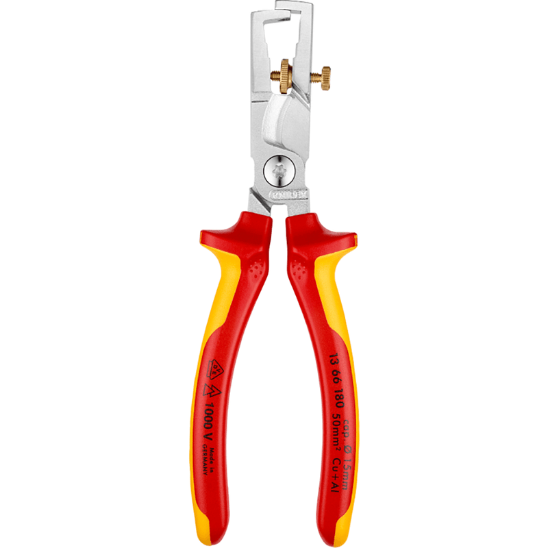 Knipex 1000V Insulated 180mm StriX Insulation Stripper With Cable Shear ...
