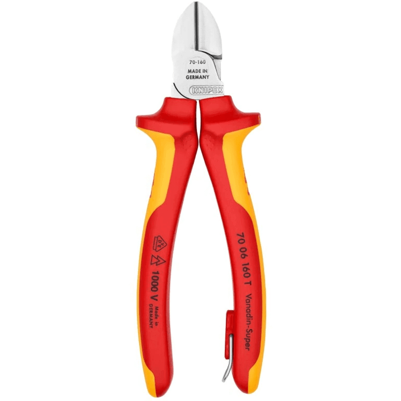 Knipex 1000V Insulated 160mm Tethered Diagonal Cutters - 7006160T ...