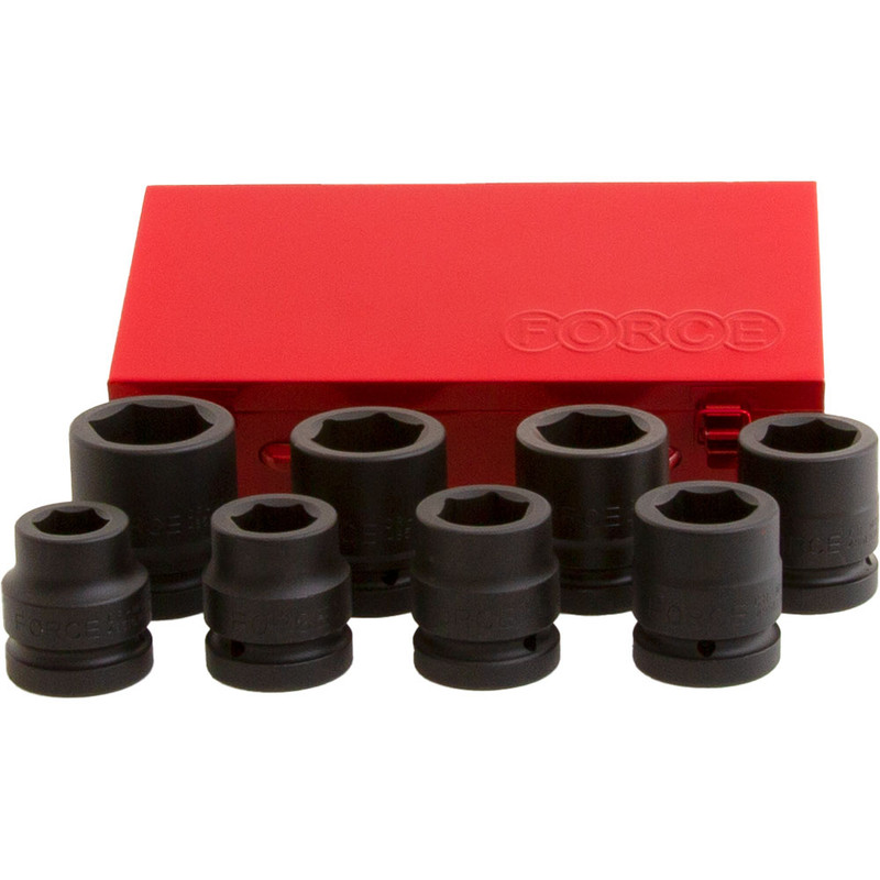 Force 1" Drive 8 Piece Imperial Impact Socket Set - 8081S | TradeTools