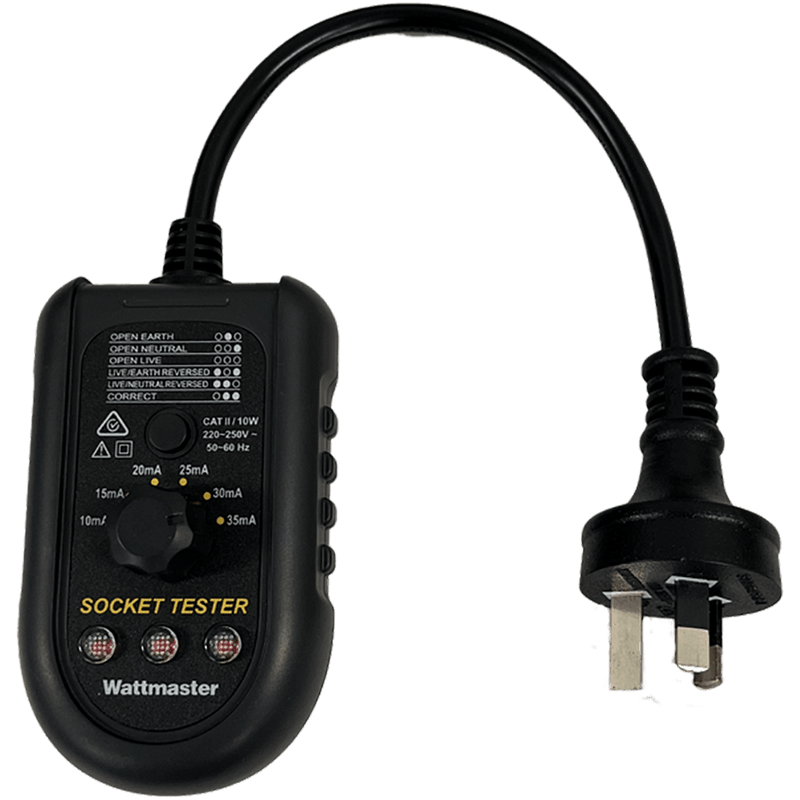Wattmaster Socket Outlet Tester With Rcd Trip Test Watouttest Tradetools