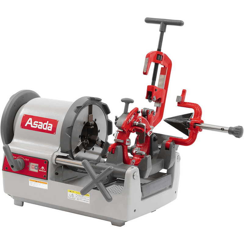 Asada 1140W Beaver 100 Automatic Die Head Pipe Threading Machine - 1/4" - 4" Pipe Capacity ...