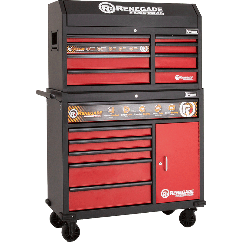 Renegade Industrial 8 Drawer Tool Chest & 6 Drawer Tool Cabinet Combo ...
