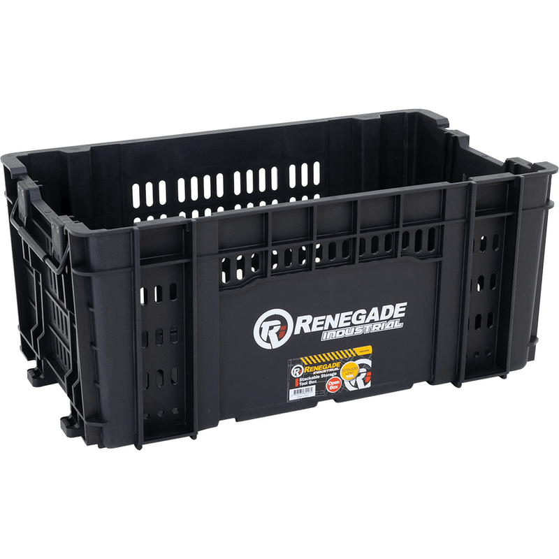 Renegade Industrial Open Box Crate Stackable Storage Tool Box ...