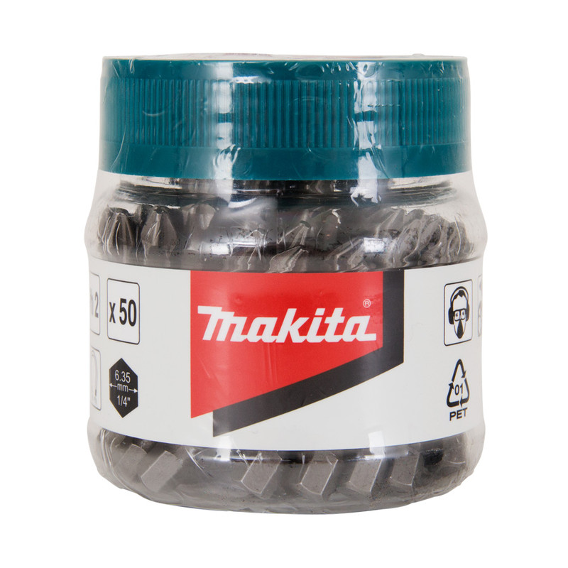 Makita PH2 x 50mm Magnetic Screwdriver Bits Jar - 50 Pack - B-26521 ...