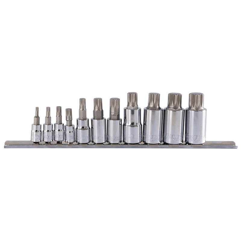Renegade Industrial 1/4", 3/8" & 1/2" Drive 11 Piece Spline Sockets Set ...